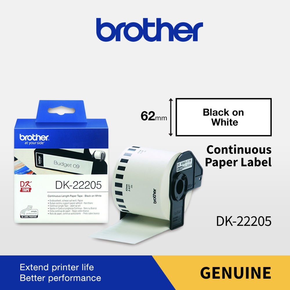 Genuine Brother DK Label | DK-22205 DK-22210 DK-22251 DK-11201 DK-11202 ...