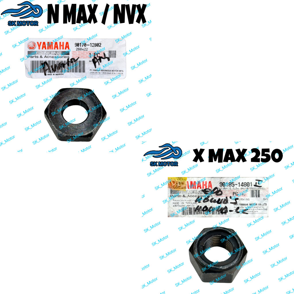 Yamaha X MAX N MAX NVX EGO NOUVO S LC Original Rear Pulley Nut Self ...