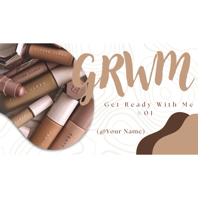 Youtube Thumbnail | GRWM Edition | 1 | Canva Template | Shopee Malaysia