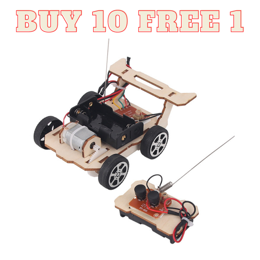 PROJECT RBT/DIY Assembled RC Racing Car Model Kit Wooden Kids Science ...