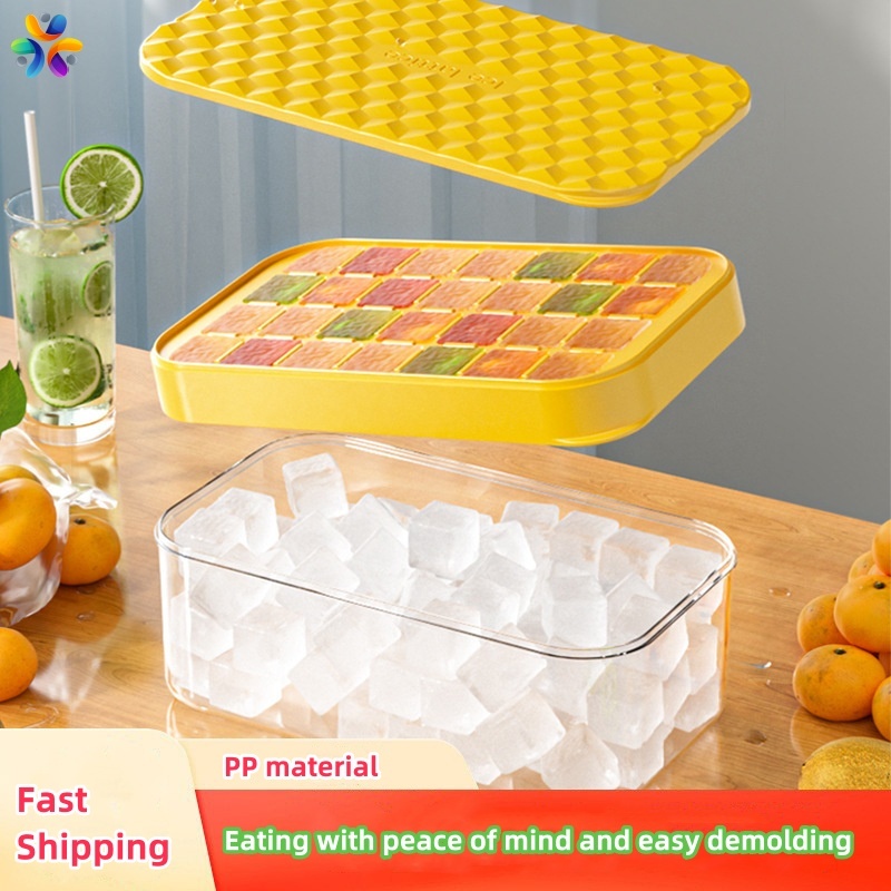 Grid Ice Tray Ice Cube Mold Ice Making Mold Container Silicone Ice Cube ...