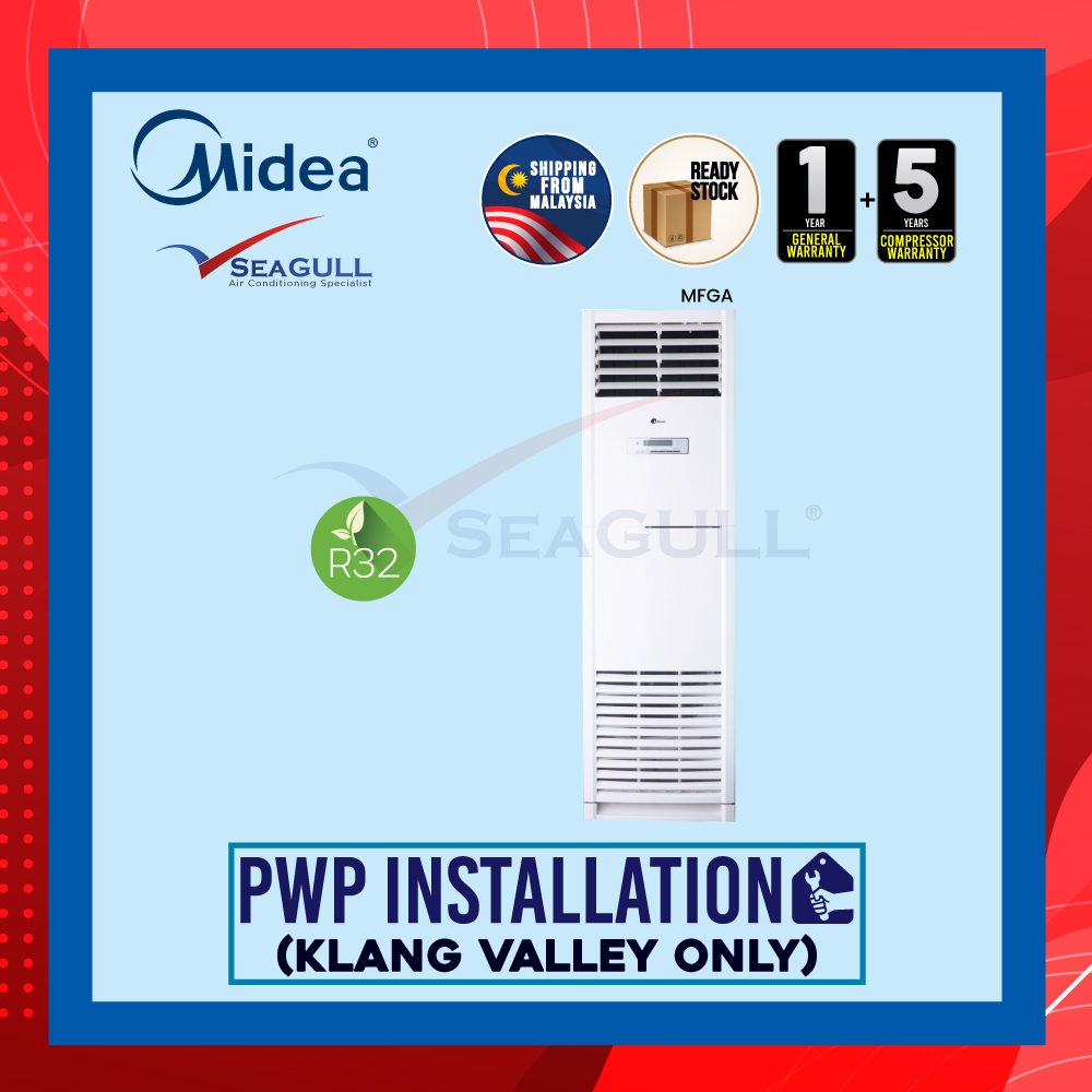 Midea Floor Standing Non-Inverter 2.5-5.0HP R32 | Shopee Malaysia