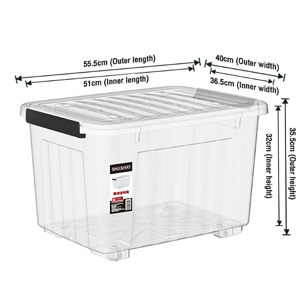 HYPERACK™️ Storage Box Plastic Transparent Organizer Store Room With ...