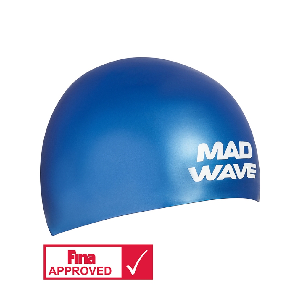 MADWAVE RACING SWIM CAP - SILICONE SOFT CAP (BLUE) | Shopee Malaysia