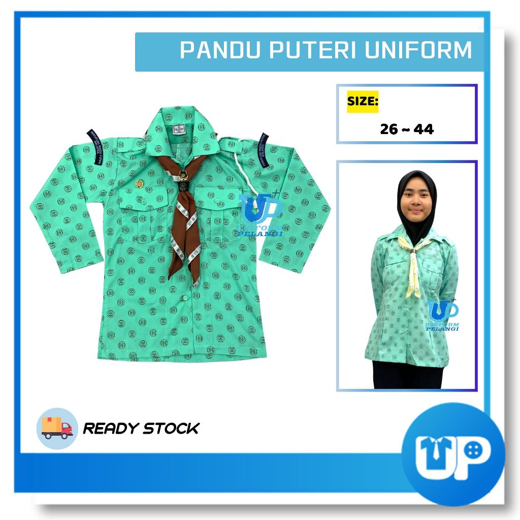 Pandu Puteri Tunas Puteri Renjer Puteri Baju Kemeja Cotton Tetron ...
