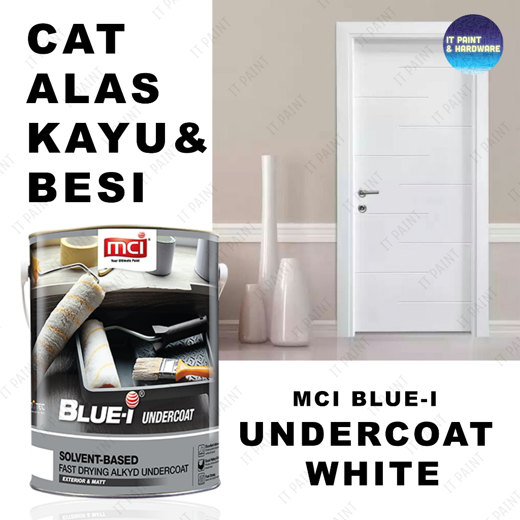 5 Liter MCI BLUE-I UNDERCOAT untuk Cat Alas Putih Kayu dan Besi ...