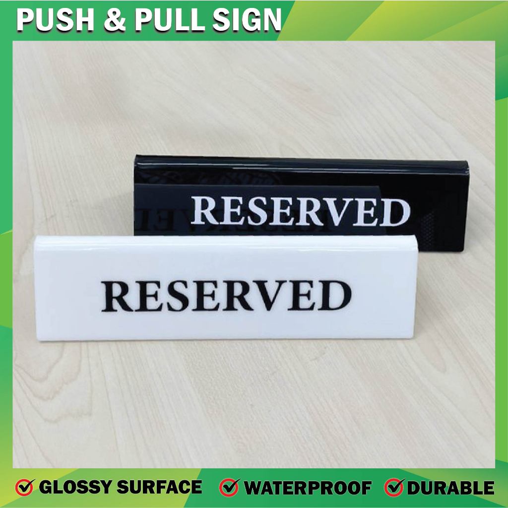 Table Reserved Sign Two Sided / WA48 | Shopee Malaysia