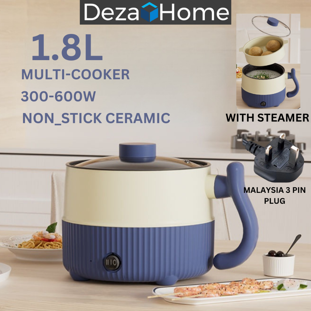8in1 1.8L Electric Cooker Pot Rice Small Mini MultiFunction Steamer ...