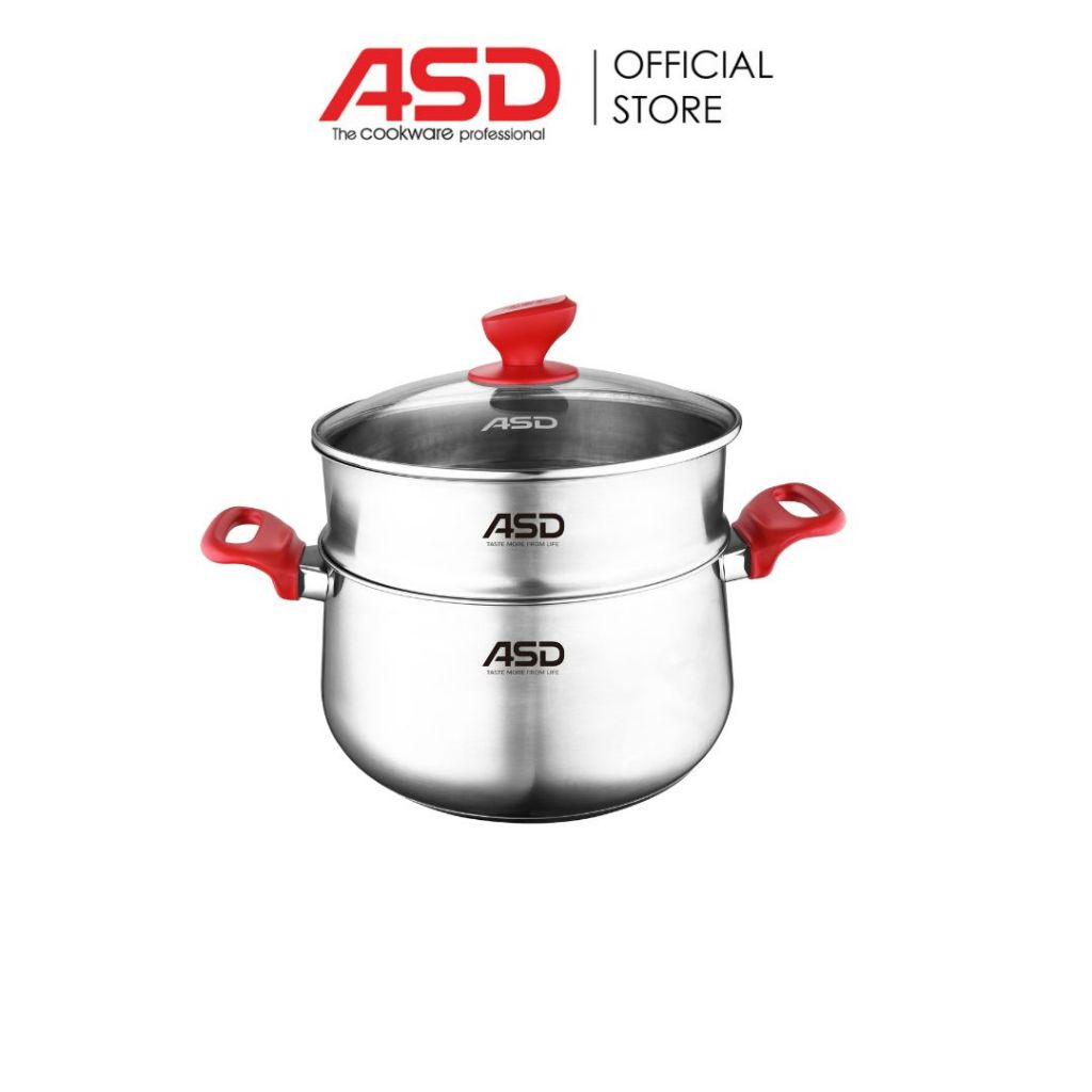 ASD Flamenco IH S/Steel Stock Pot + Steamer (24cm) HP5924SS-RD | Shopee ...