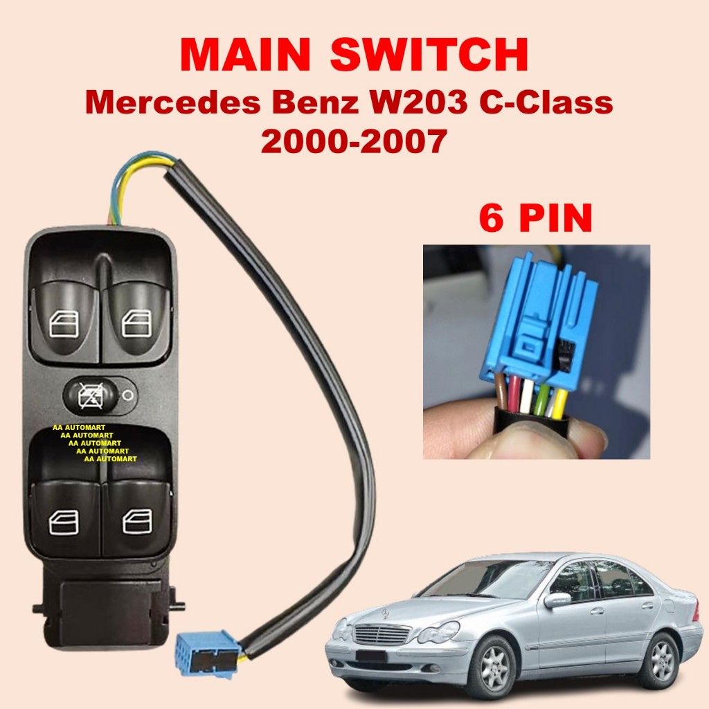ORIGINAL Mercedes Benz W203 C-Class 2000-2007 Main Switch Single Switch ...