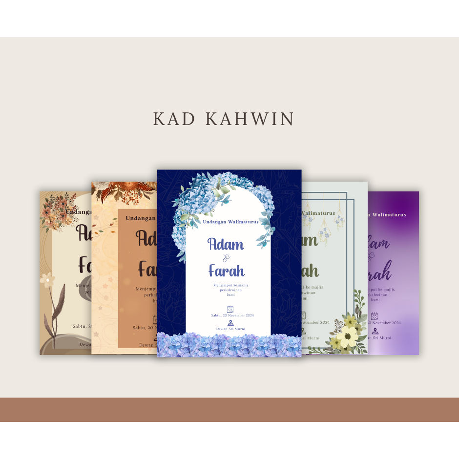 Template kad kahwin Murah | Kad Kahwin Digital | ada 7 designs template ...