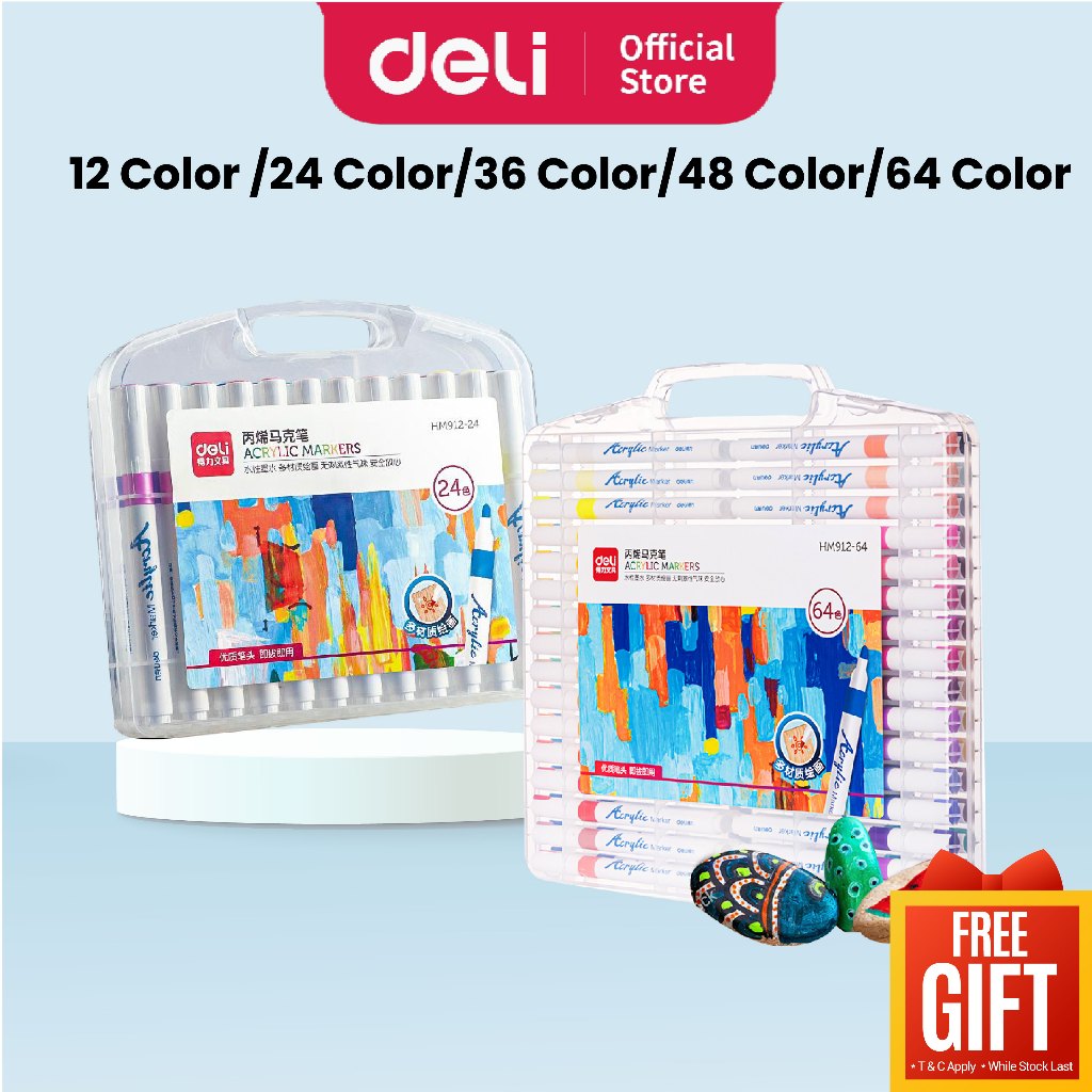 Deli Acrylic Marker Painting Markers Manga Sketching Art School ...
