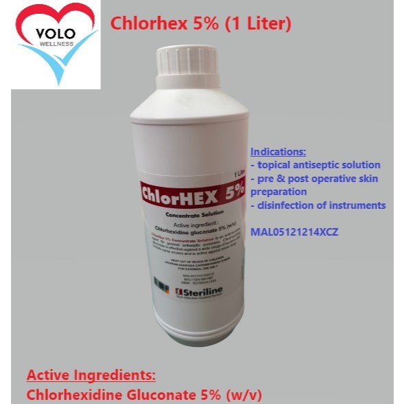 Chlorhex 5% Concentrate AntiSeptic Solution (1 Liter) | Shopee Malaysia