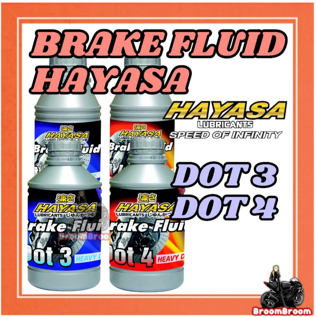 HAYASA BRAKE FLUID MINYAK BRAKE BRAKE OIL DOT3 DOT 3 DOT4 DOT 4 300ML & 700ML HEAVY DUTY FOR ...