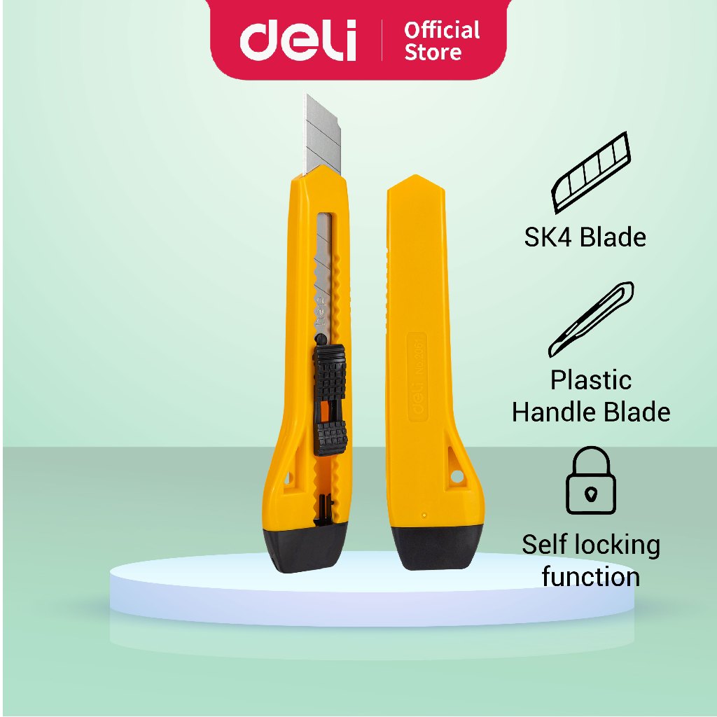 Deli Utility Cutter Knife SK5 Paper Cutter Pen Knife Blade Mata Pisau ...