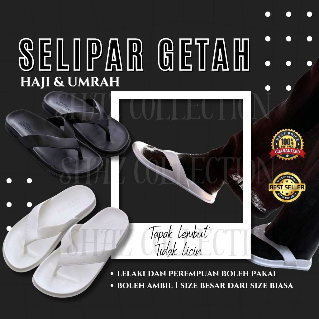 SELIPAR GETAH LELAKI/PEREMPUAN UMRAH DAN HAJI | Shopee Malaysia