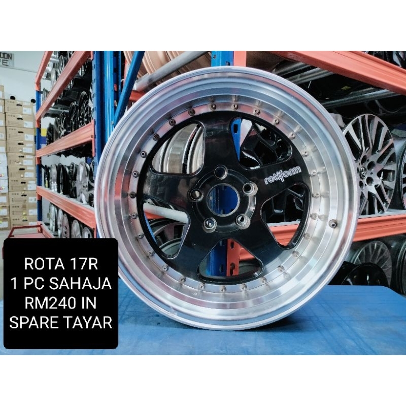 USED SPORT RIM 17 INCH ROTA RIM MODEL RM240 1BIJI | Shopee Malaysia