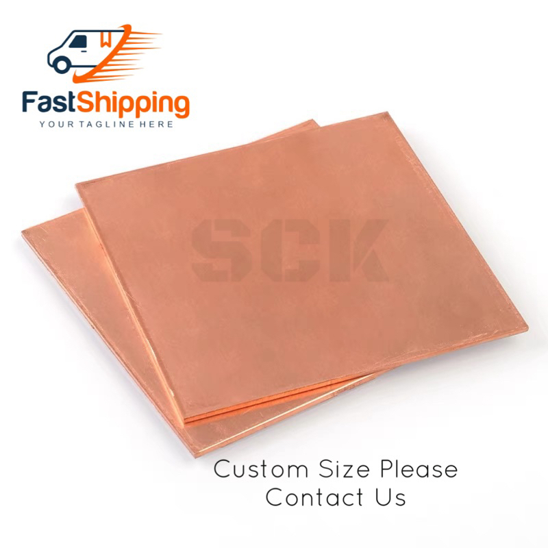 Copper Plate Laser Cut Custom ( Copper 1.5mm x 300mm x 300mm x 4-round ...