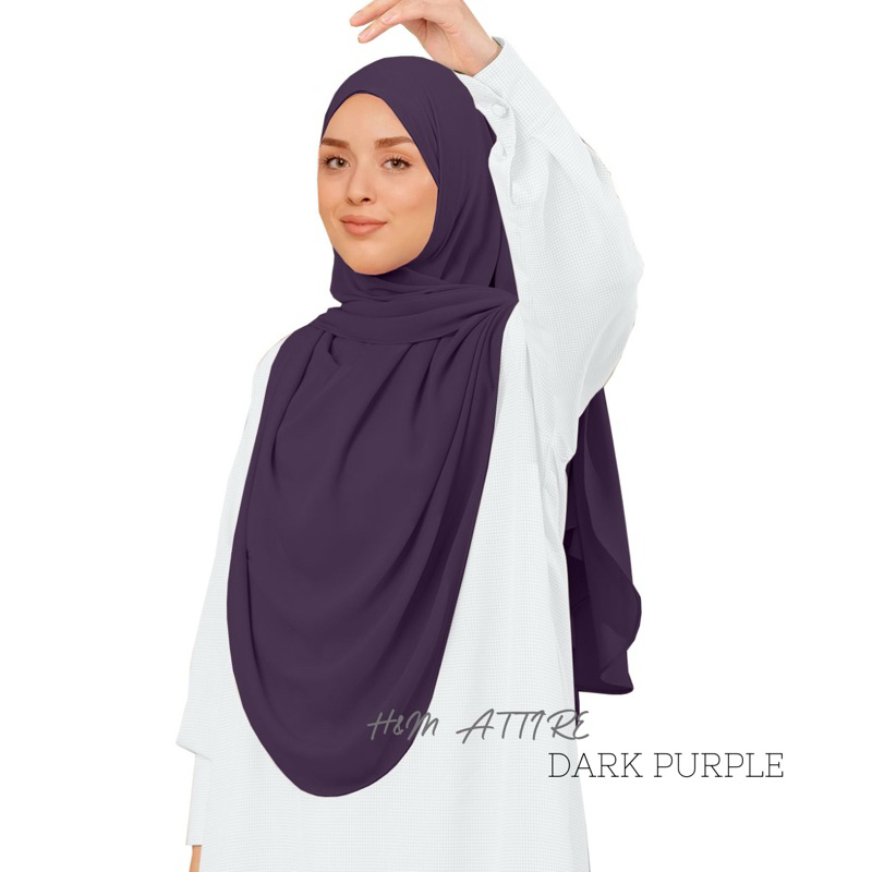 SHAWL KEKNIS CURVE END🔥💯 HEAVY CHIFFON | Shopee Malaysia