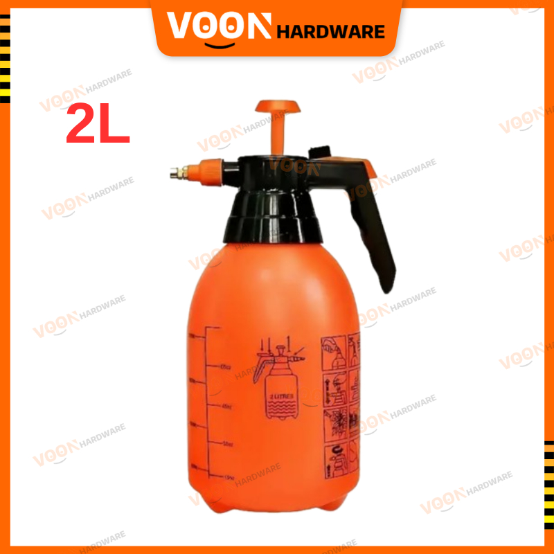 VOON 2L Garden Pressure Spray Hand Pump Sprayer Gardening Watering ...
