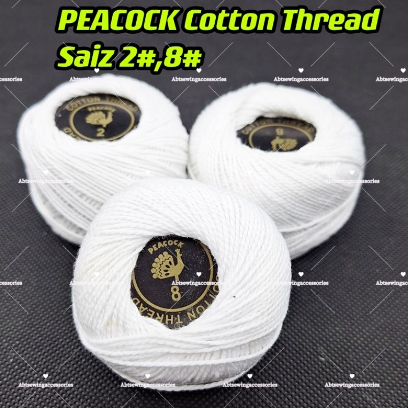 1 Roll Cotton Crochet/Tali Cotton/Benang Crochet/Benang Kait Crochet ...