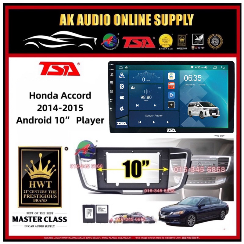 818 2+32GB TSA Honda Accord 2014 - 2015 Android 10'' inch DSP/QLED ...