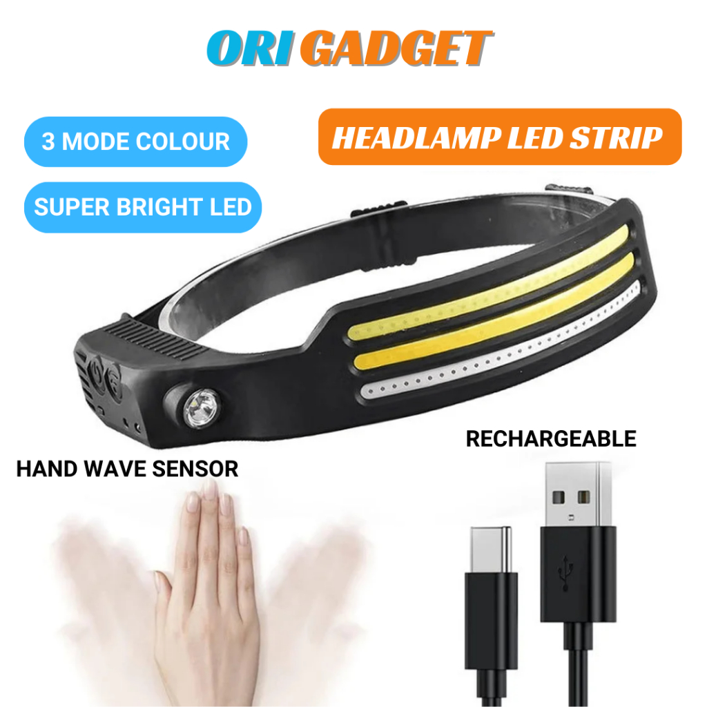 USB Charging Waterproof LED Headlamp Source Running Head-Mounted Light ...
