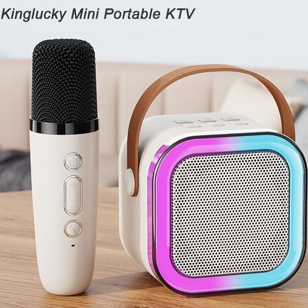 Wireless Karaoke Speaker Bluetooth Microphone K12 Home KTV Karaoke Machine RGB Light Portable ...