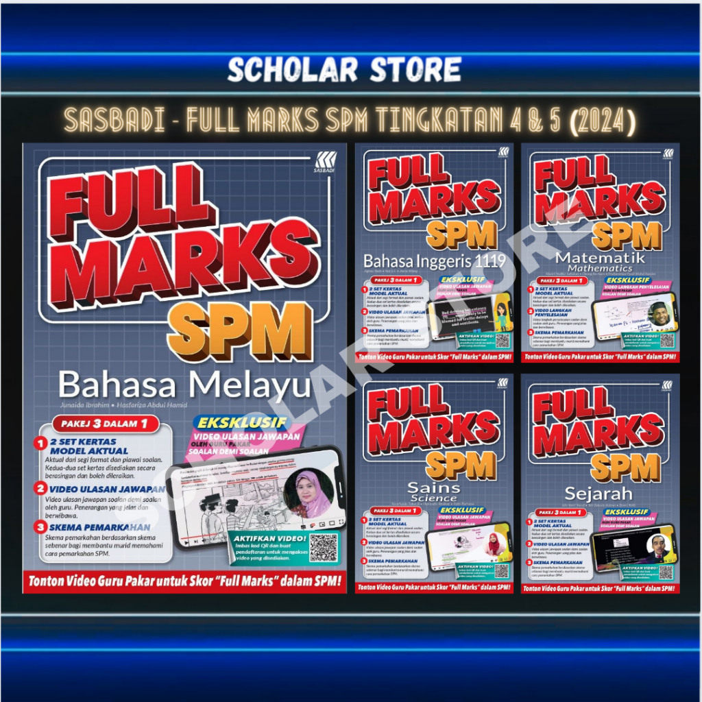 [SCHOLARSTORE] KERTAS MODEL : FULL MARKS SPM TINGKATAN 4 & 5 (2024 ...