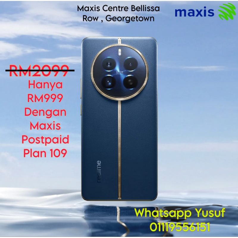 Hanya RM999‼️(Jimat RM1099) Realme 12Pro+ 512GB Dengan Pelan Maxis ...