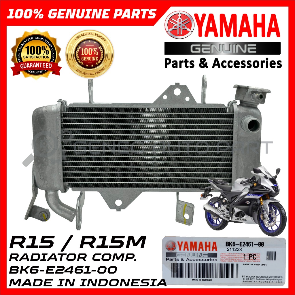 YAMAHA R15 R15M YZR15 RADIATOR COMP. WATER COOLANT [BK6-E2461-00] 100% ...