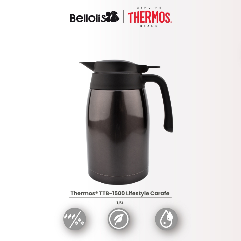 THERMOS Large Capacity 1.5L Light and Compact Vacuum Stainless Steel ...