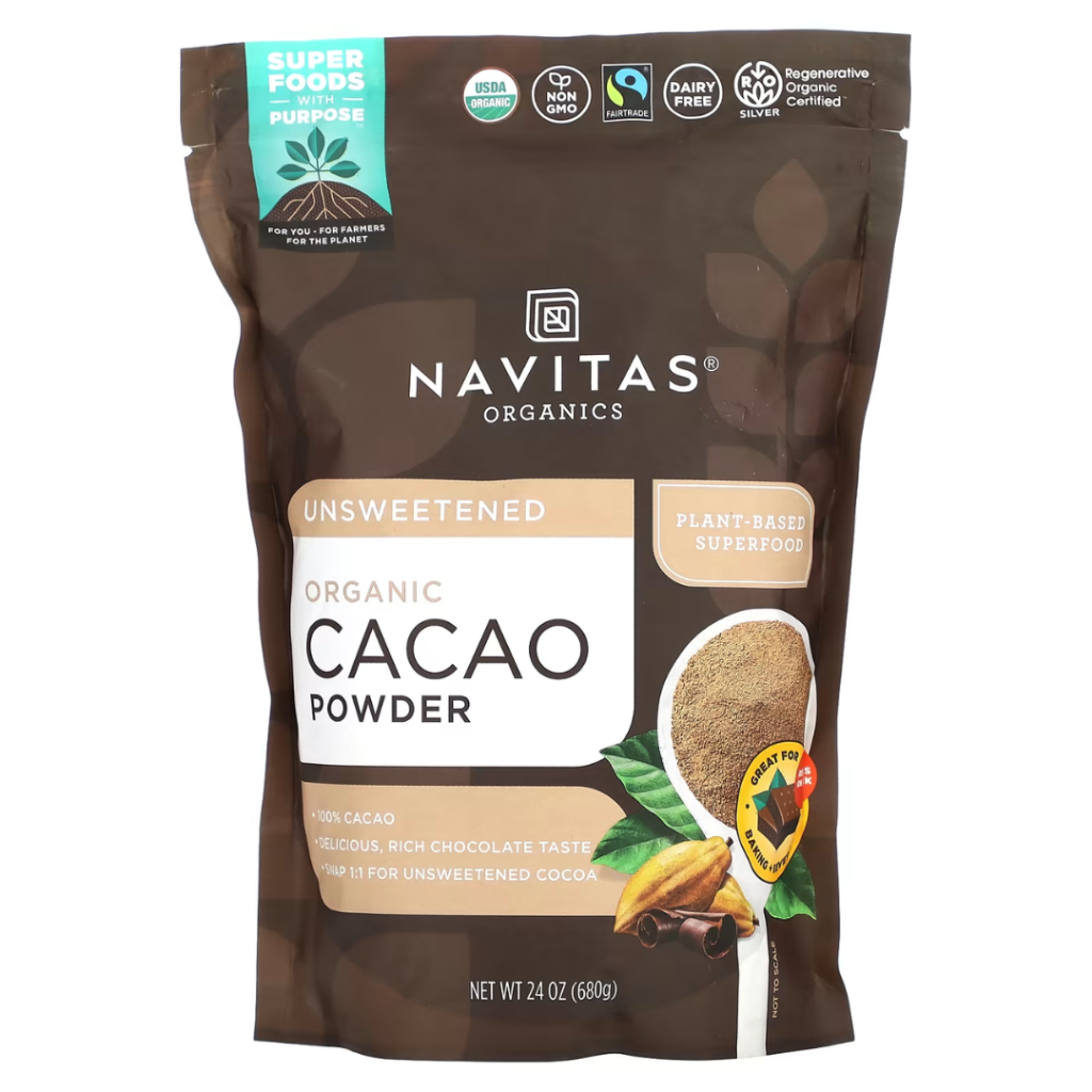 Navitas Organics, Organic Cacao Powder, Unsweetened, 8 oz (227 g , 454 g, 680 g) | Shopee Malaysia