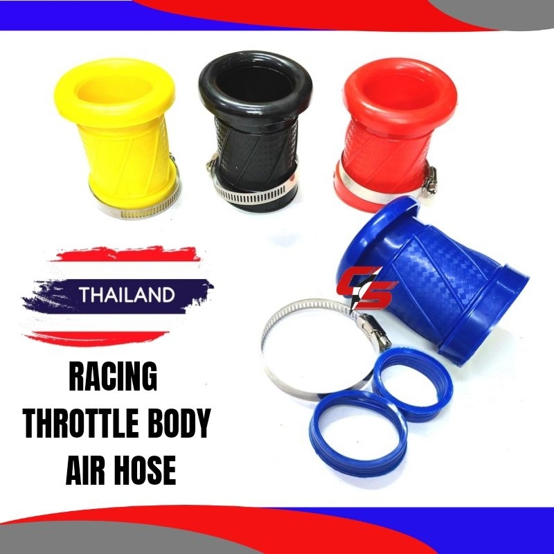 Racing Velocity Universal Trumpet Throttle Body Hose Rubber Intake Pipe ...