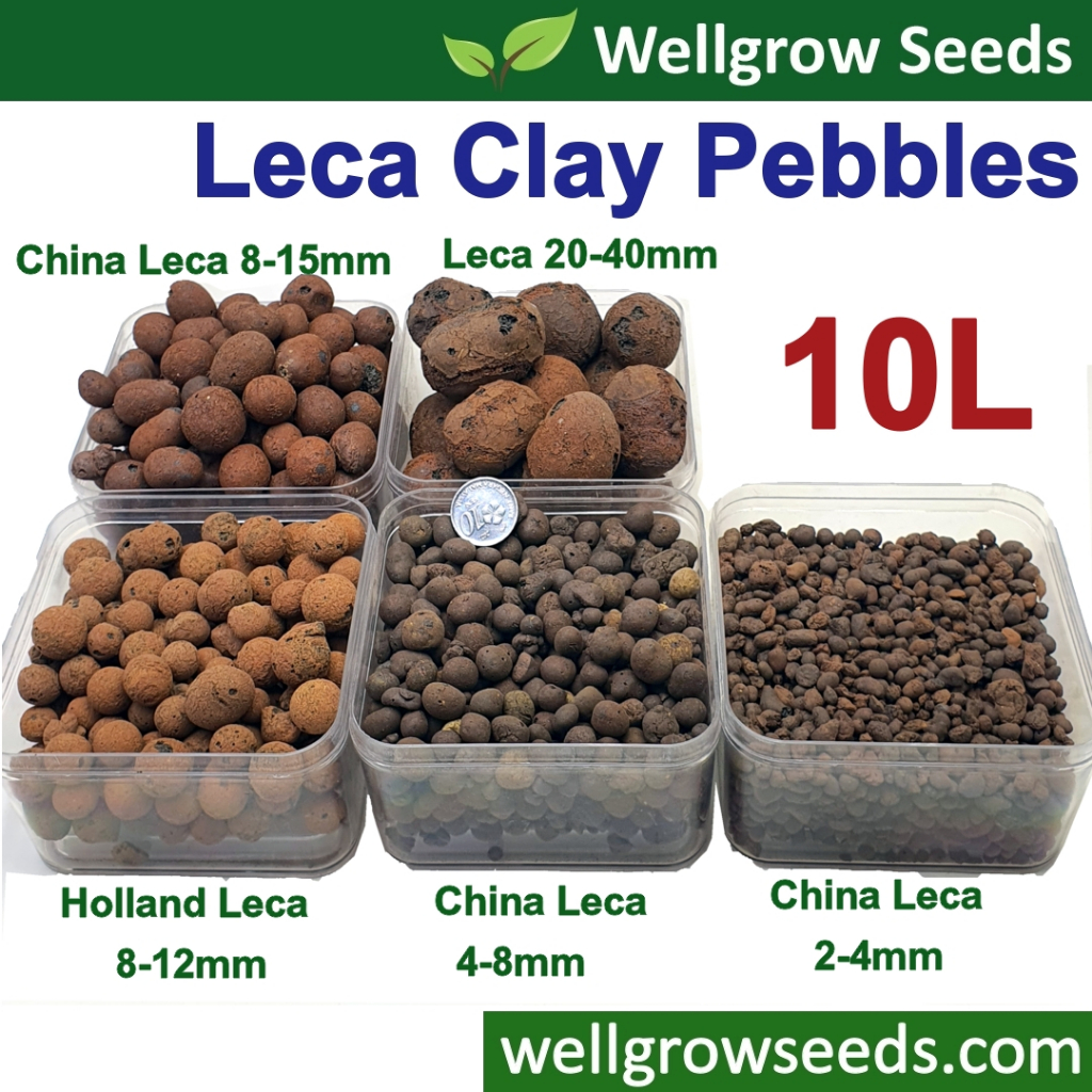 10L Leca Clay Pebbles Various sizes 荷兰陶粒 leca clay balls/Hydroton/Aquaponic/Hydroponic/Ground ...
