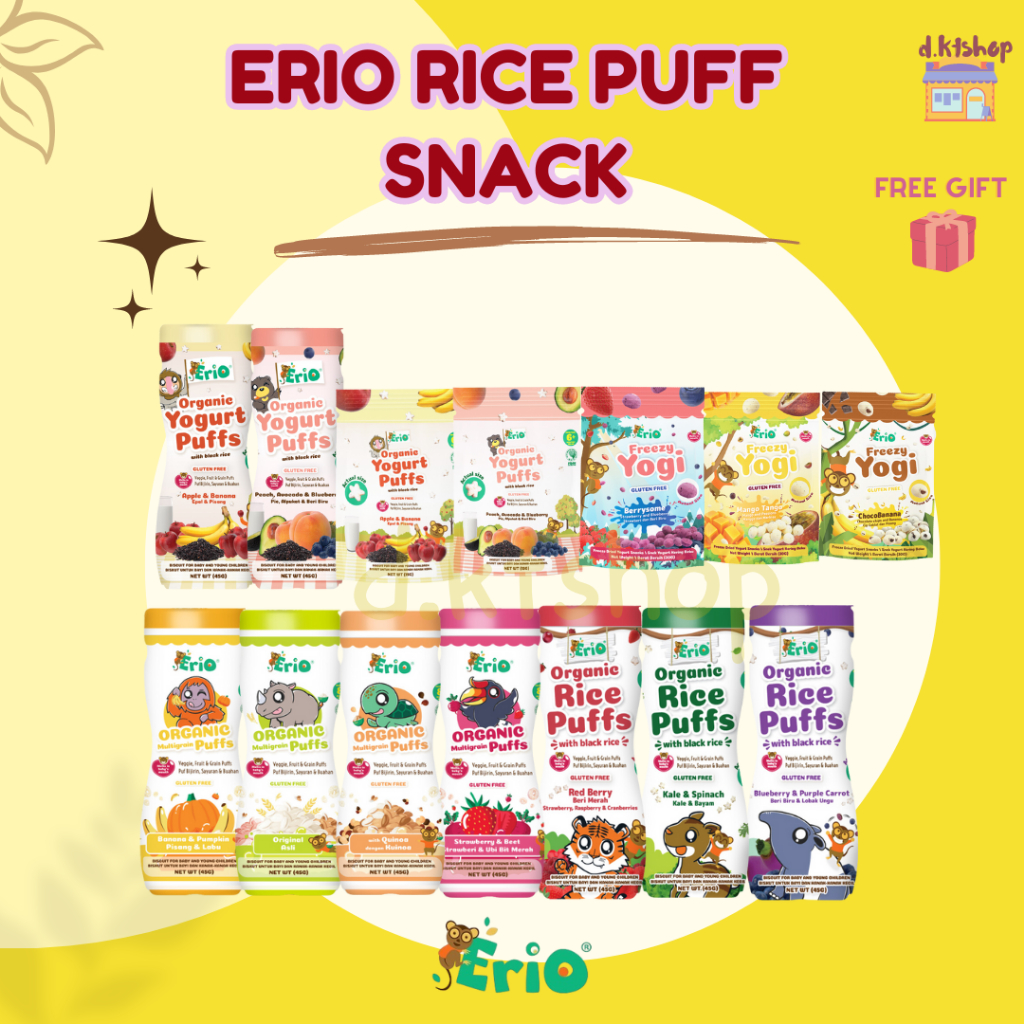 ERIO ORGANIC MULTIGRAIN PUFF SNACK MAKANAN BABY | Shopee Malaysia