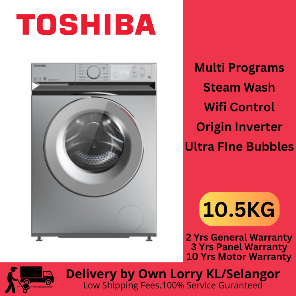 Toshiba Front Load Washing Machine 10.5KG Inverter BL115A2M(ss) | Shopee Malaysia