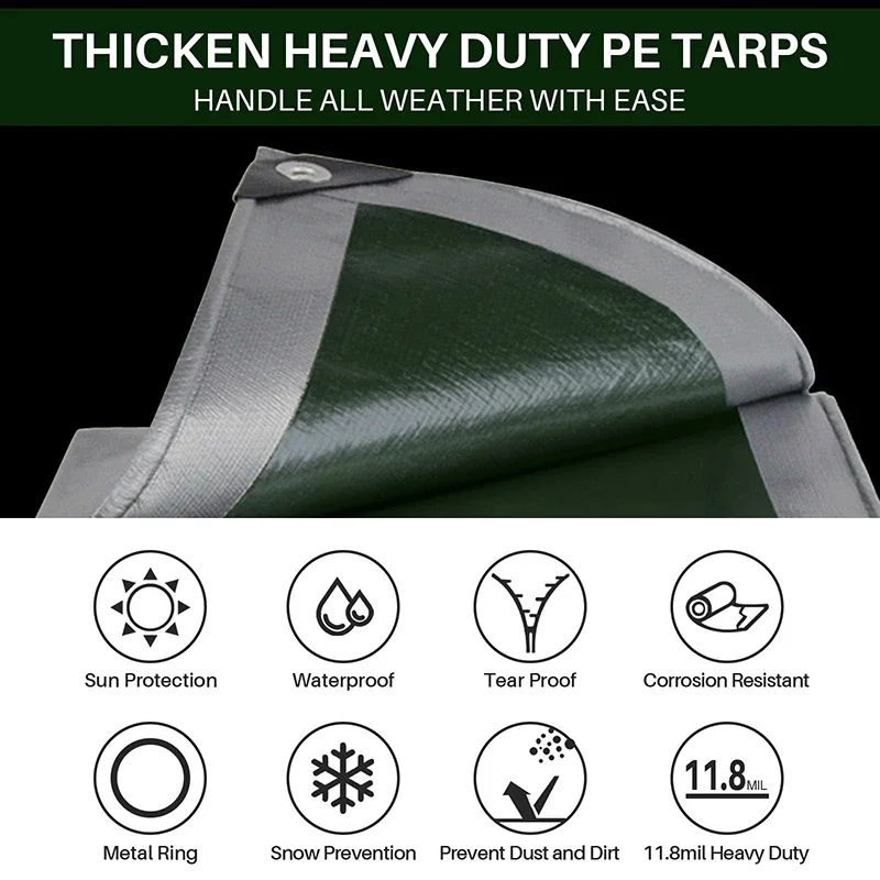 Silver Grey Tarp Flysheet Groundsheet Camping Canvas Kanvas Pasar PE ...