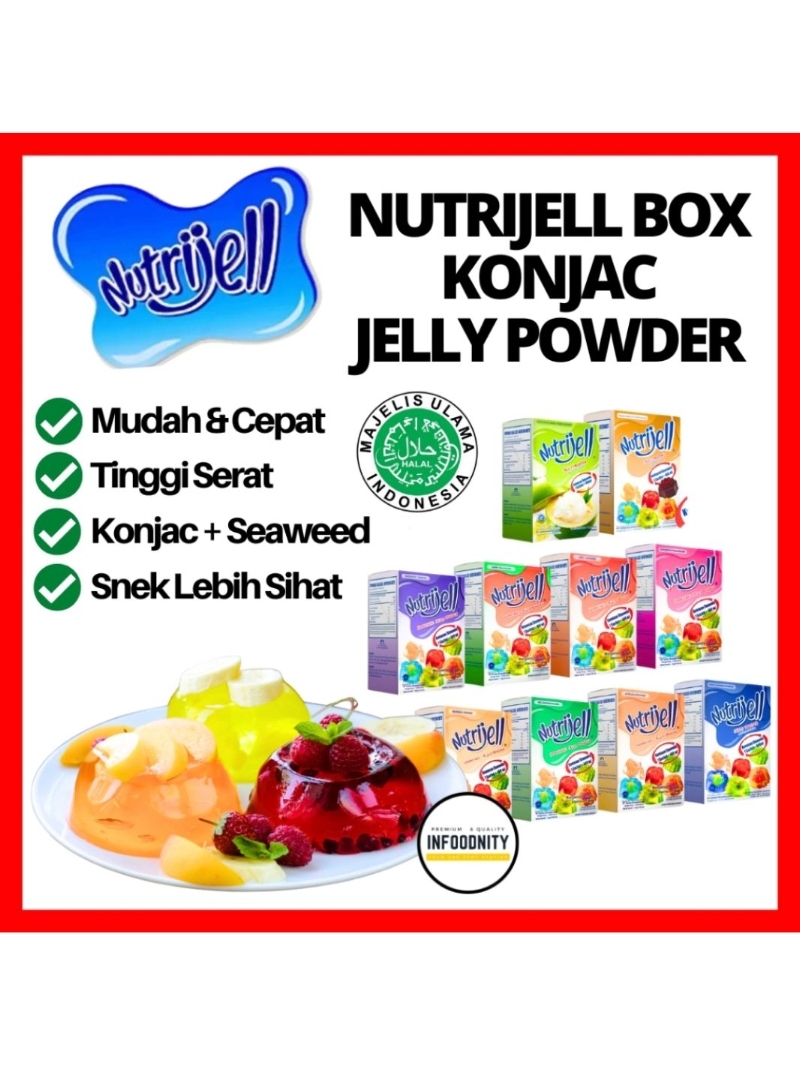 Nutrijel Powder Tepung Jelly (1 Box 12 Sachet / 10g) | Shopee Malaysia