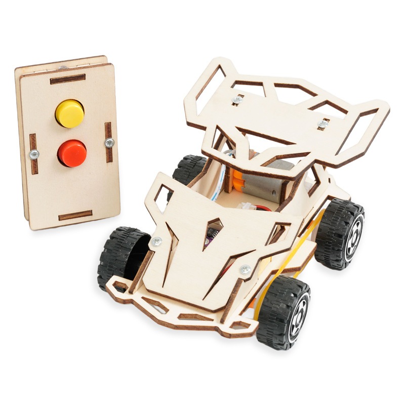(PROJECT RBT) DIY Assembled RC Racing Car Model Kit Wooden Kids Science ...