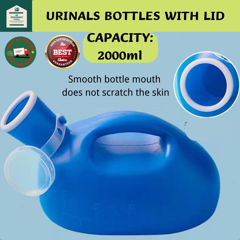 Unisex 2000ml Urinals Bottles with lid for men Portable Urinal Bottle ...