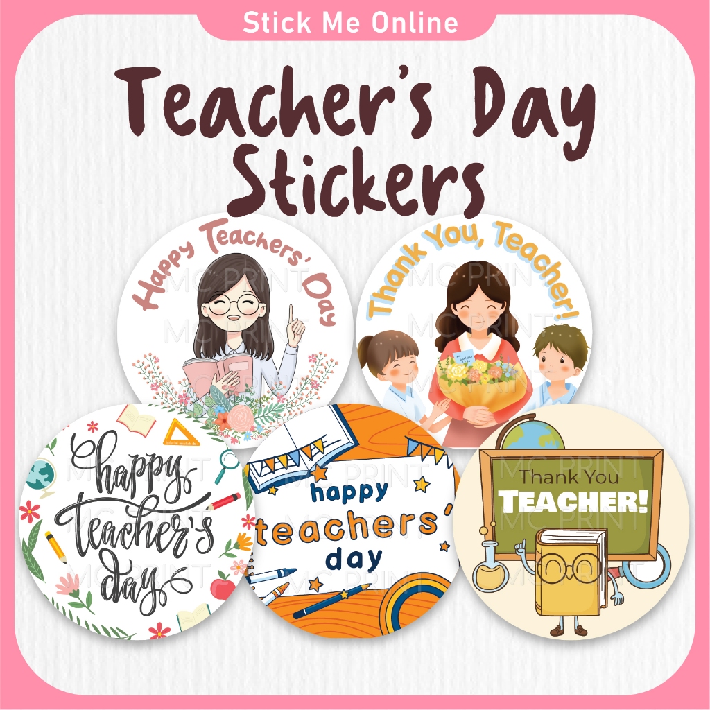 READY Design Teachers' Day / Hari Guru Cikgu 100pcs Stickers FAST PRINT ...