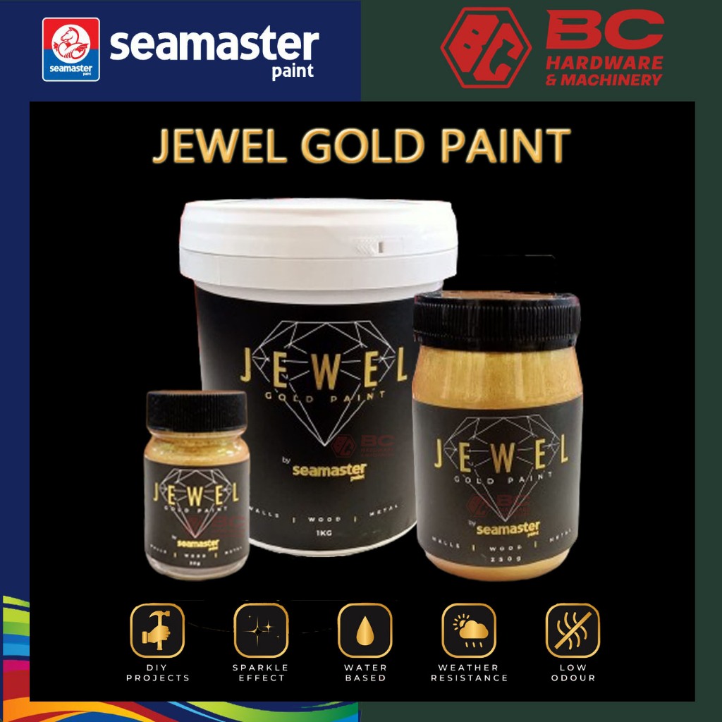 Seamaster Jewel Gold Paint Wall/Wood/Metal-Interior & Exterior 30g 250g ...
