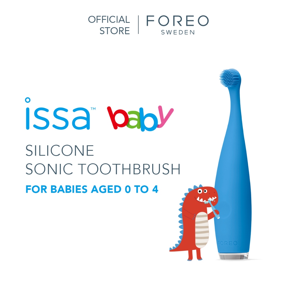 FOREO ISSA Baby Ultra-Hygienic Silicone Sonic Electric Toothbrush for ...