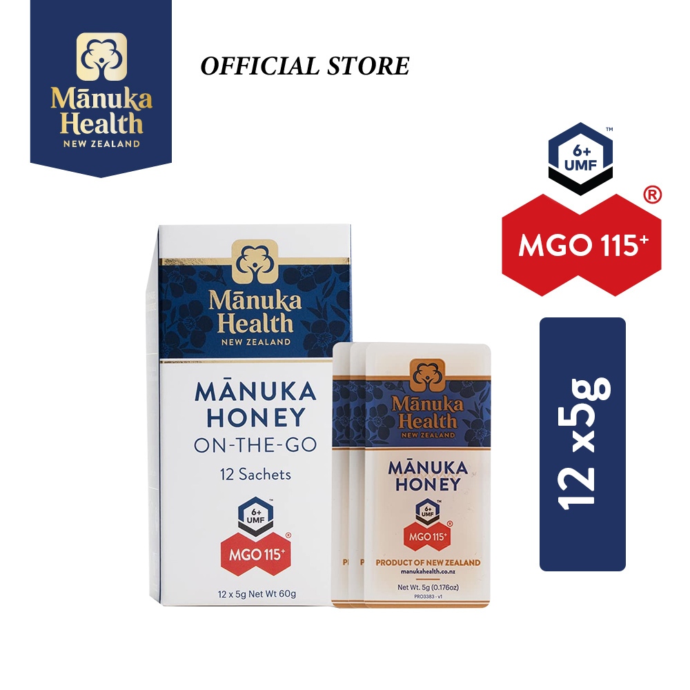 Manuka Health Manuka Honey MGO™ 115+ (UMF 6+) 5g Snap Pack X 12’s | Shopee Malaysia