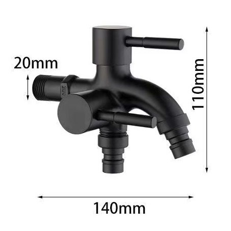 Faucet Stainless Steel Double Tap Multifunctional Water Tap Two Way ...