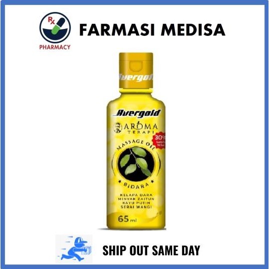 Afigold Avergold Gold Aroma Terapi Afiat Massage Oil 65ml dengan daun ...