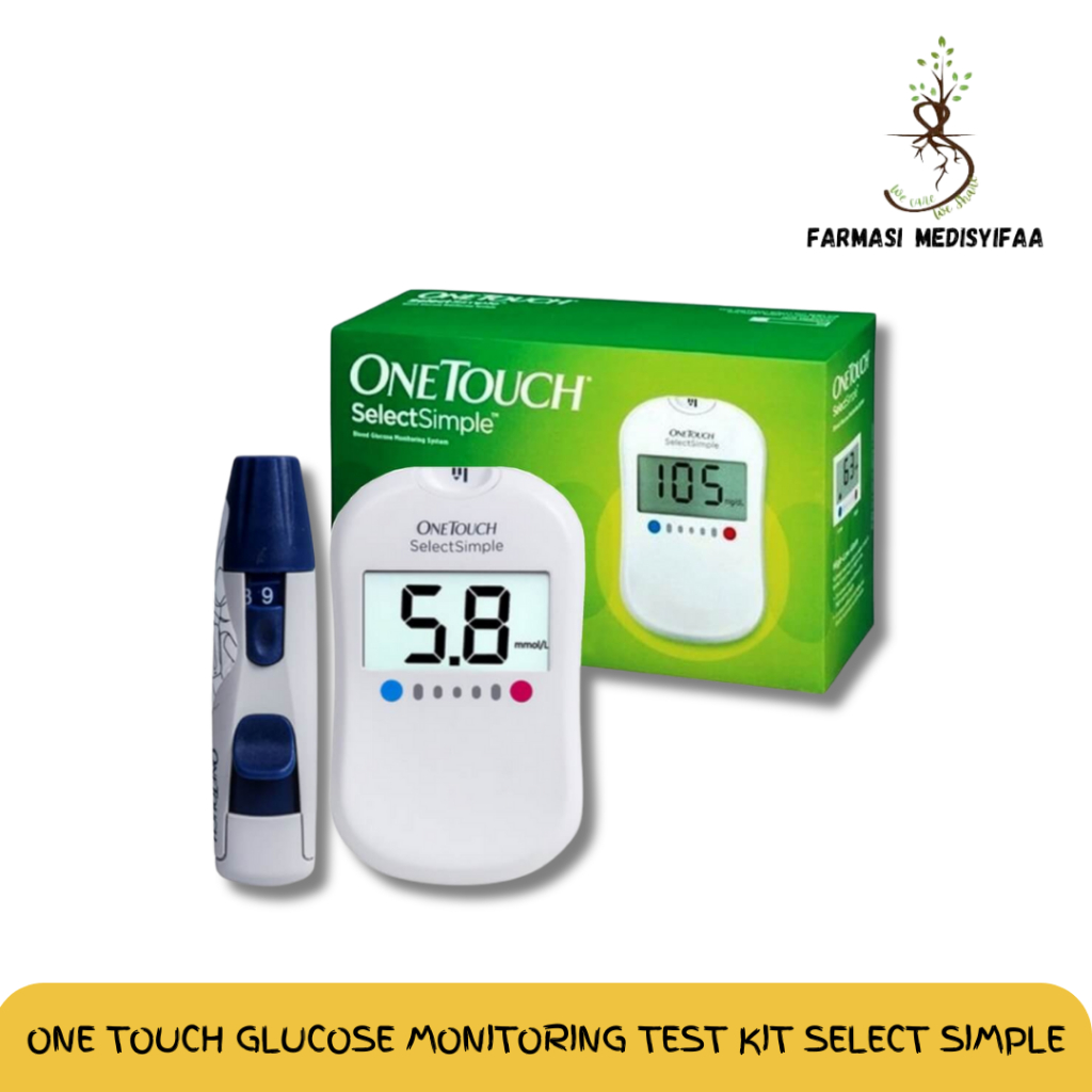 ONE TOUCH SELECT SIMPLE BLOOD GLUCOSE METER & TEST STRIPS | Shopee Malaysia