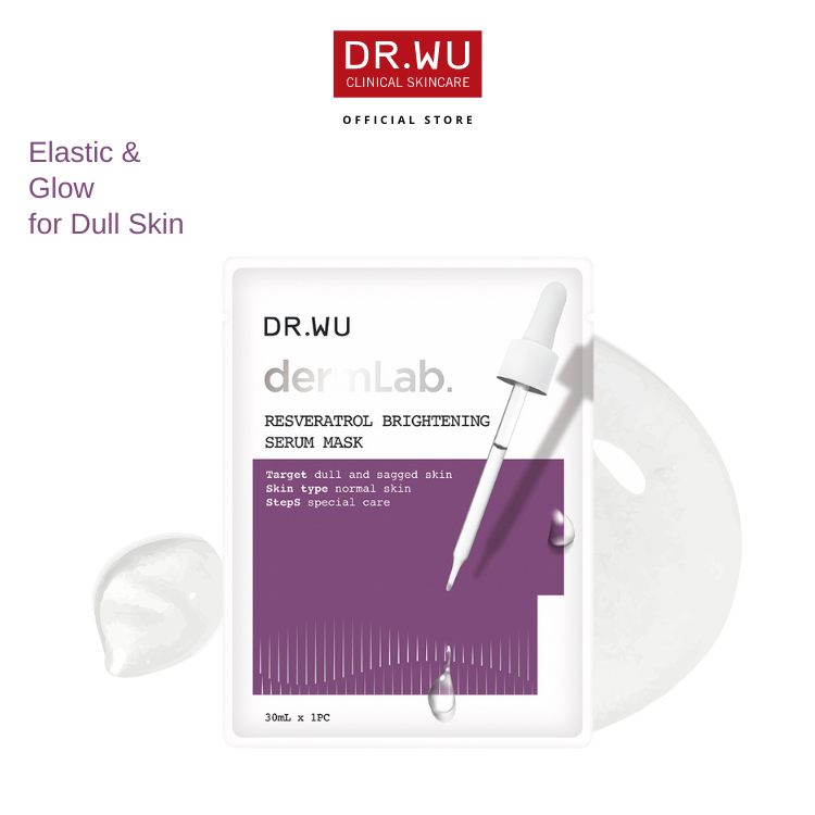 DR.WU Official Dermlab Resveratrol Brightening Serum Mask (1 piece ...