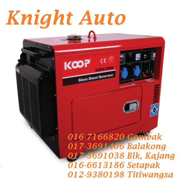 KOOP KDF6700Q 5kW Low Noise Diesel Generator 30L | Shopee Malaysia